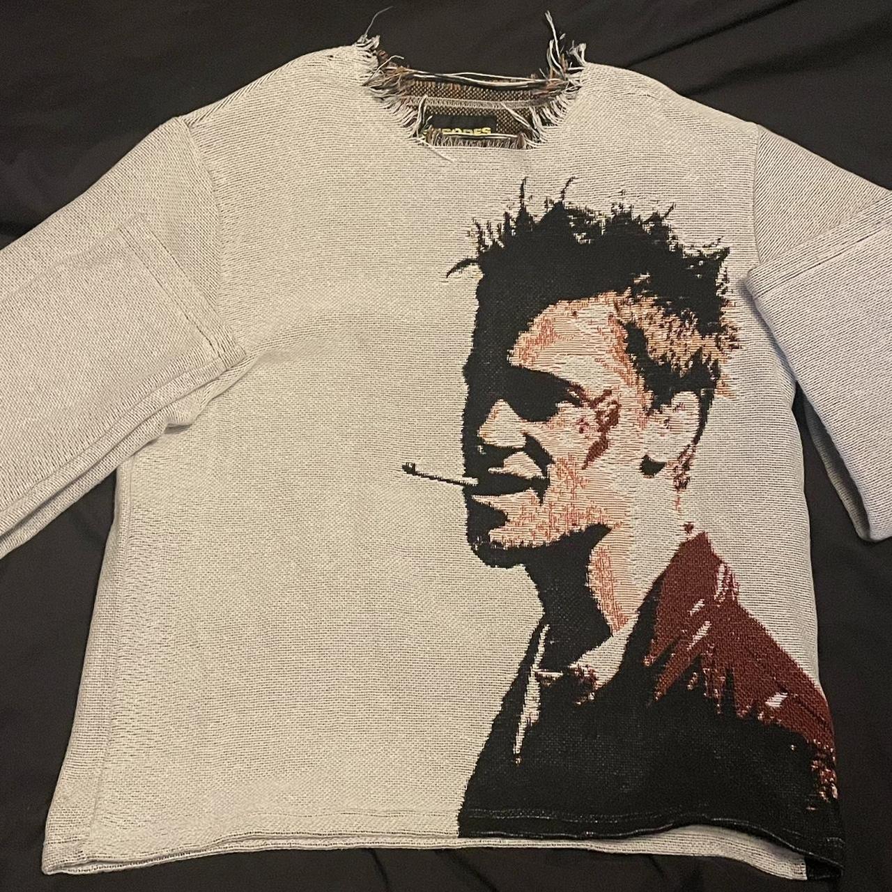 Episodes fight club knit msg for offers Worn twice... | Depop
