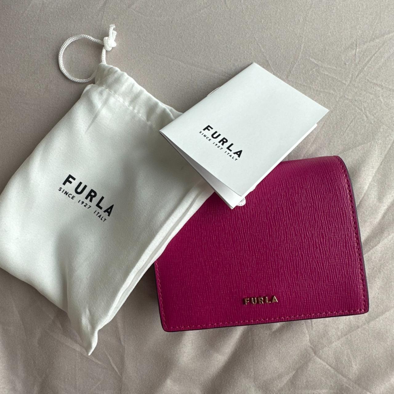 Furla pink wallet with card and cashcompartments.... - Depop