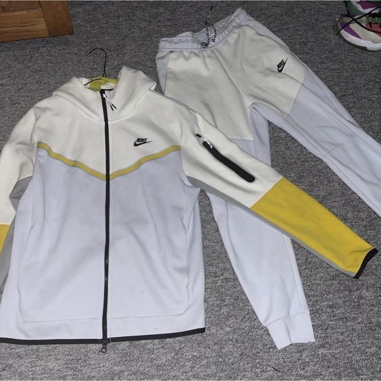 Grey/Yellow tech fleece This is a post to boost my... - Depop