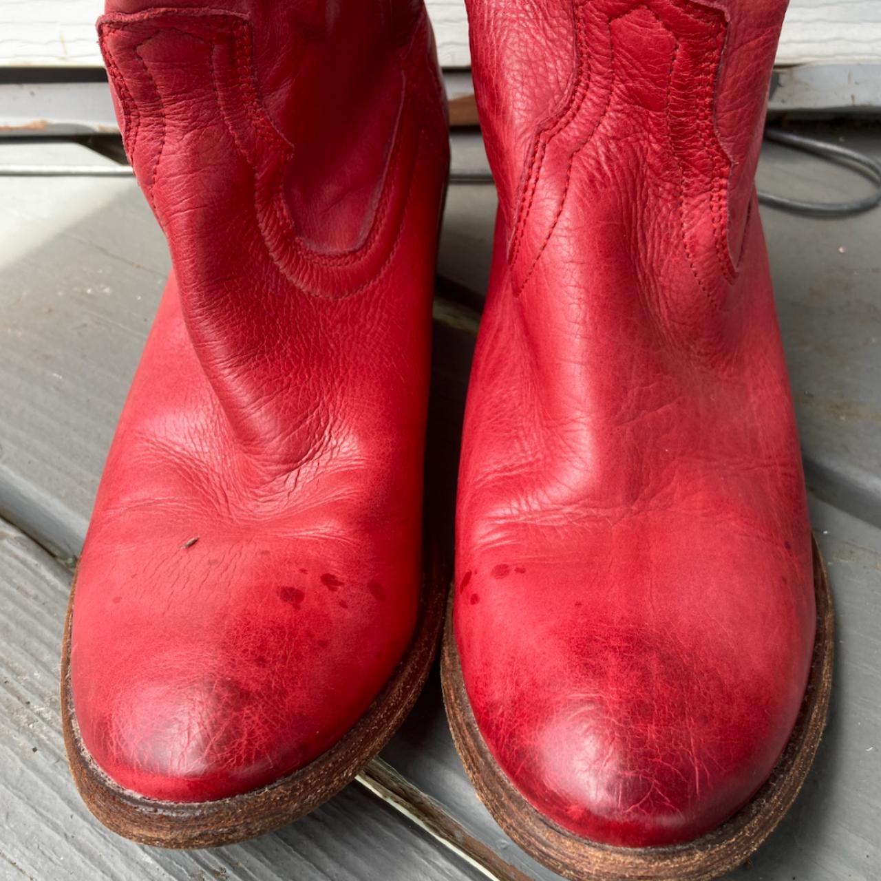 Frye Women's Red Boots | Depop