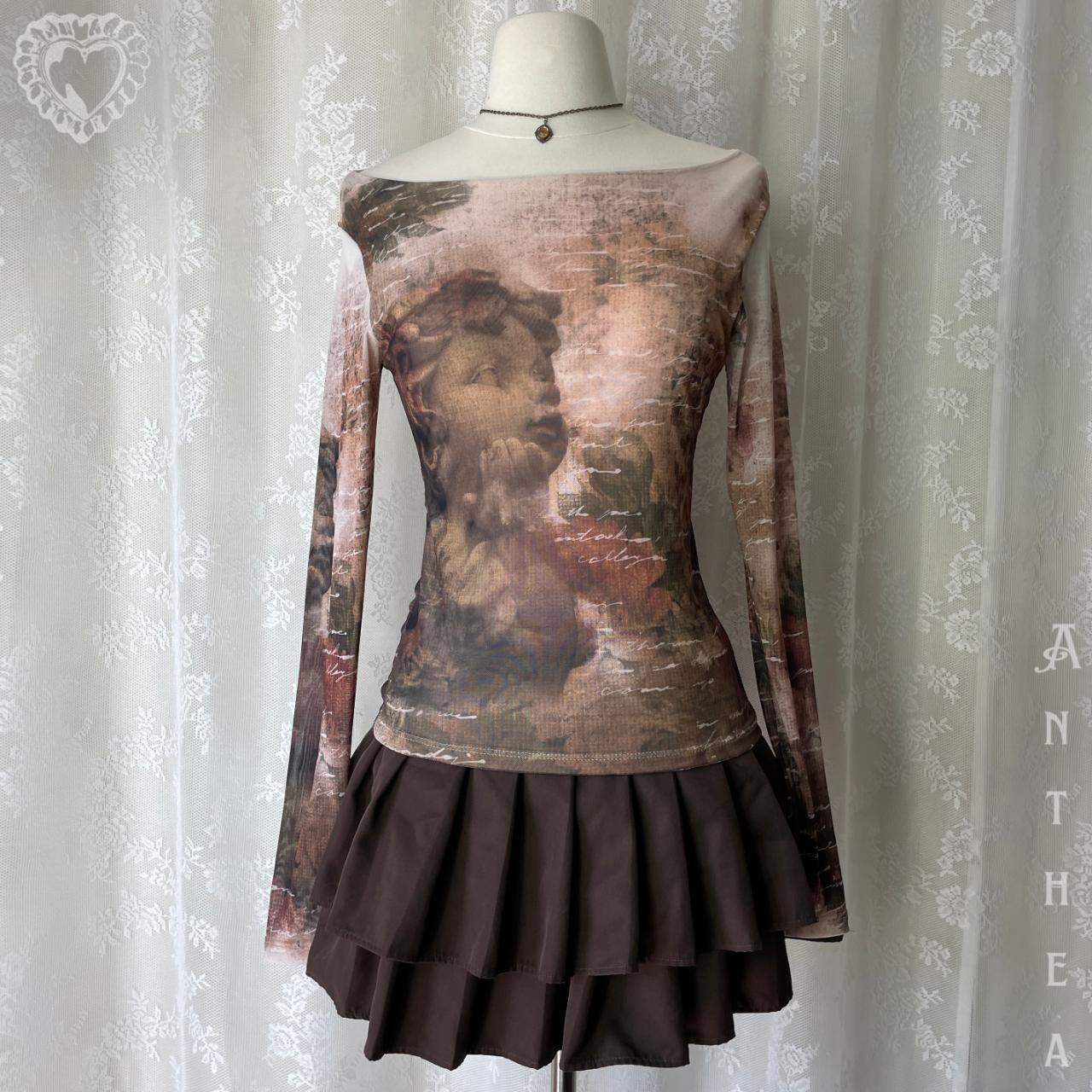 ⋆ Mesh euro grunge 90s/ y2k style art nouveau... | Depop