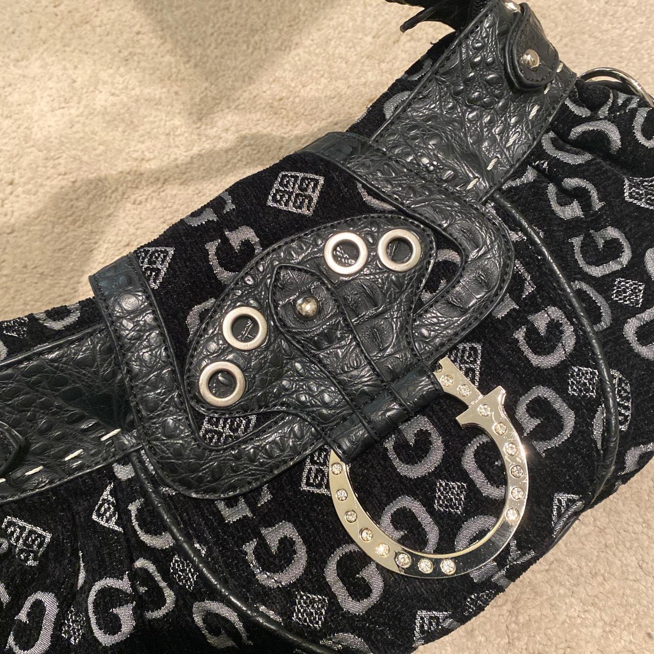 super gorgeous vintage guess monogram shoulder bag... - Depop