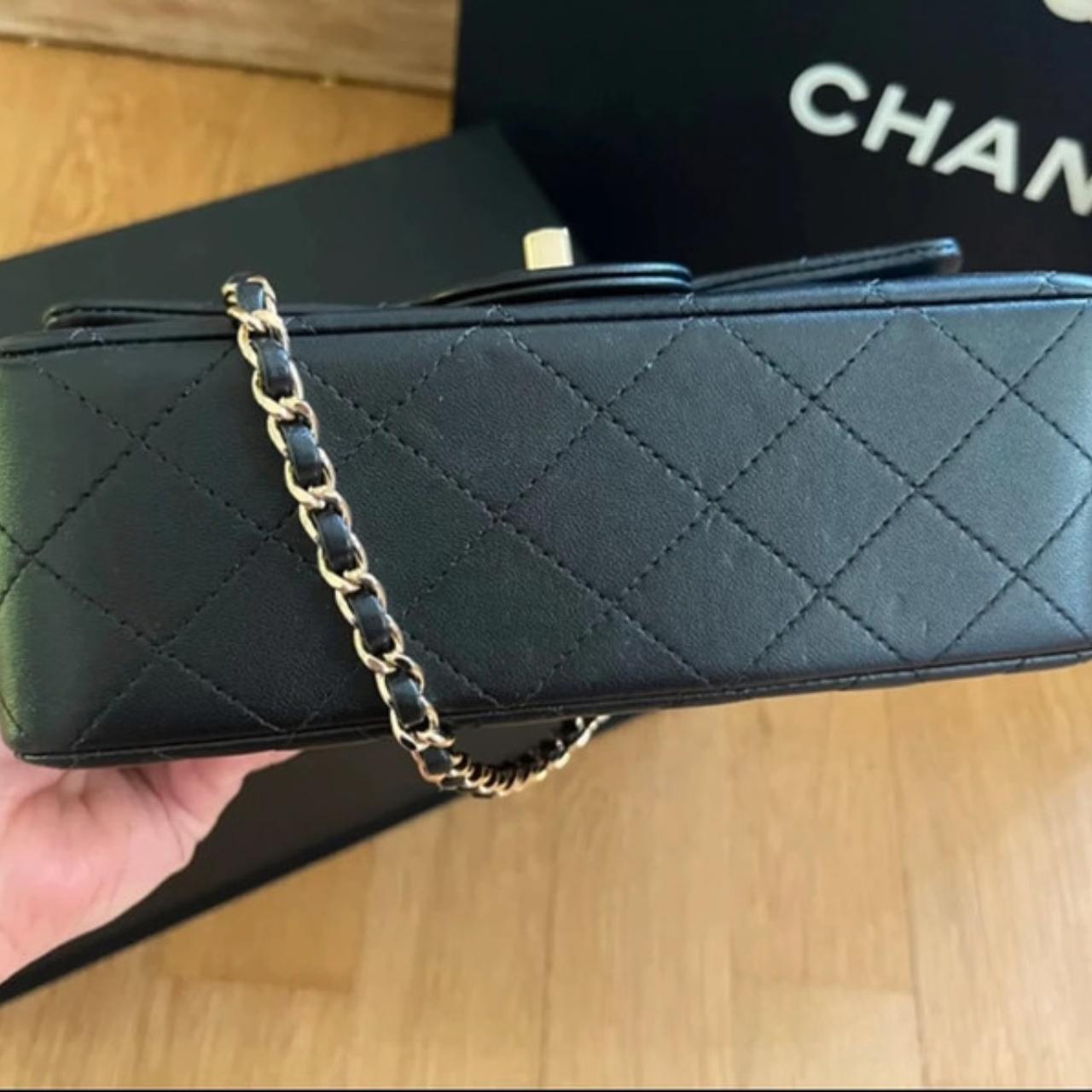 Chanel mini flap rectangular with handle New bad in... - Depop