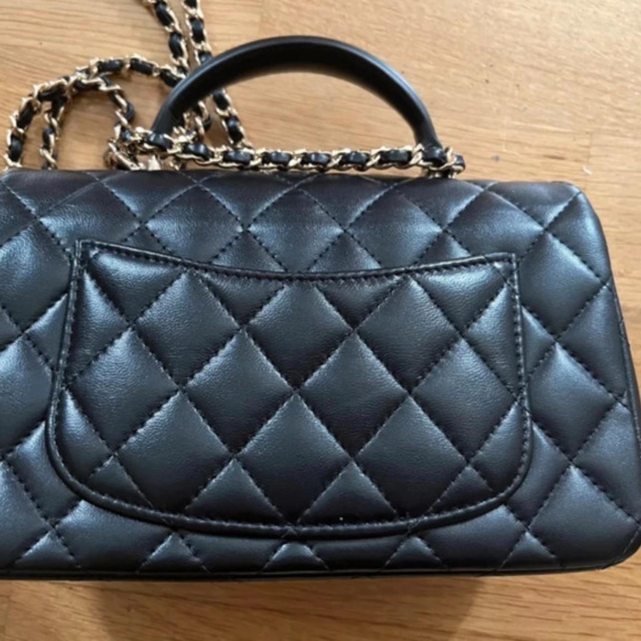 Chanel mini flap rectangular with handle New bad in... - Depop