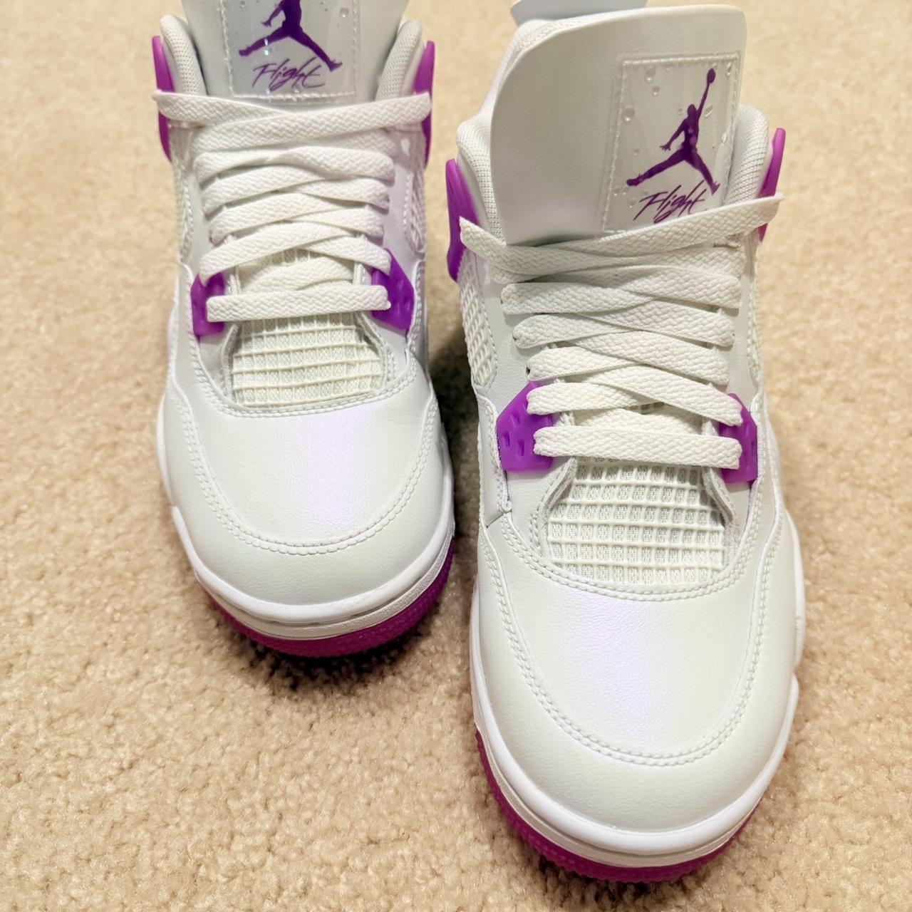 Air Jordan 4s retro hyper violet size 6.5 grade... | Depop