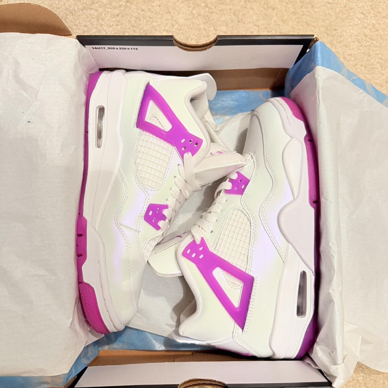 Air Jordan 4s retro hyper violet size 6.5 grade... | Depop