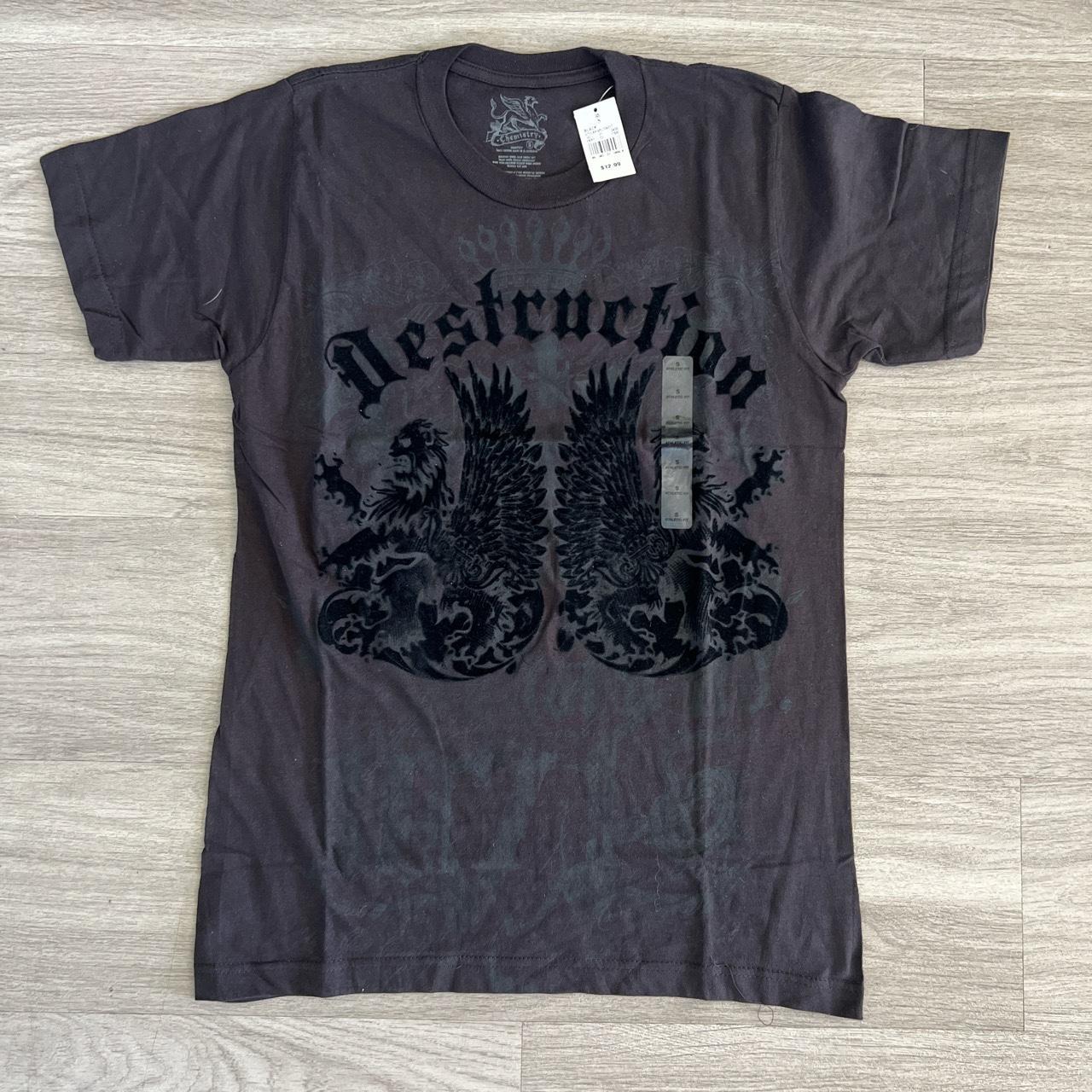 Sick Double sided Grunge y2k shirt Destruction... - Depop