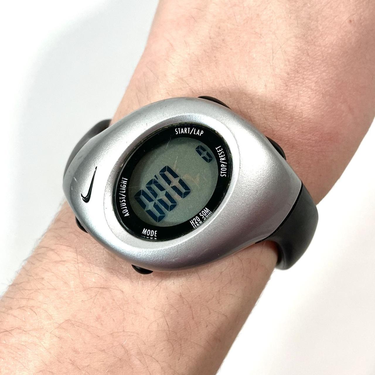 Nike Men's Black and Silver Watch | Depop