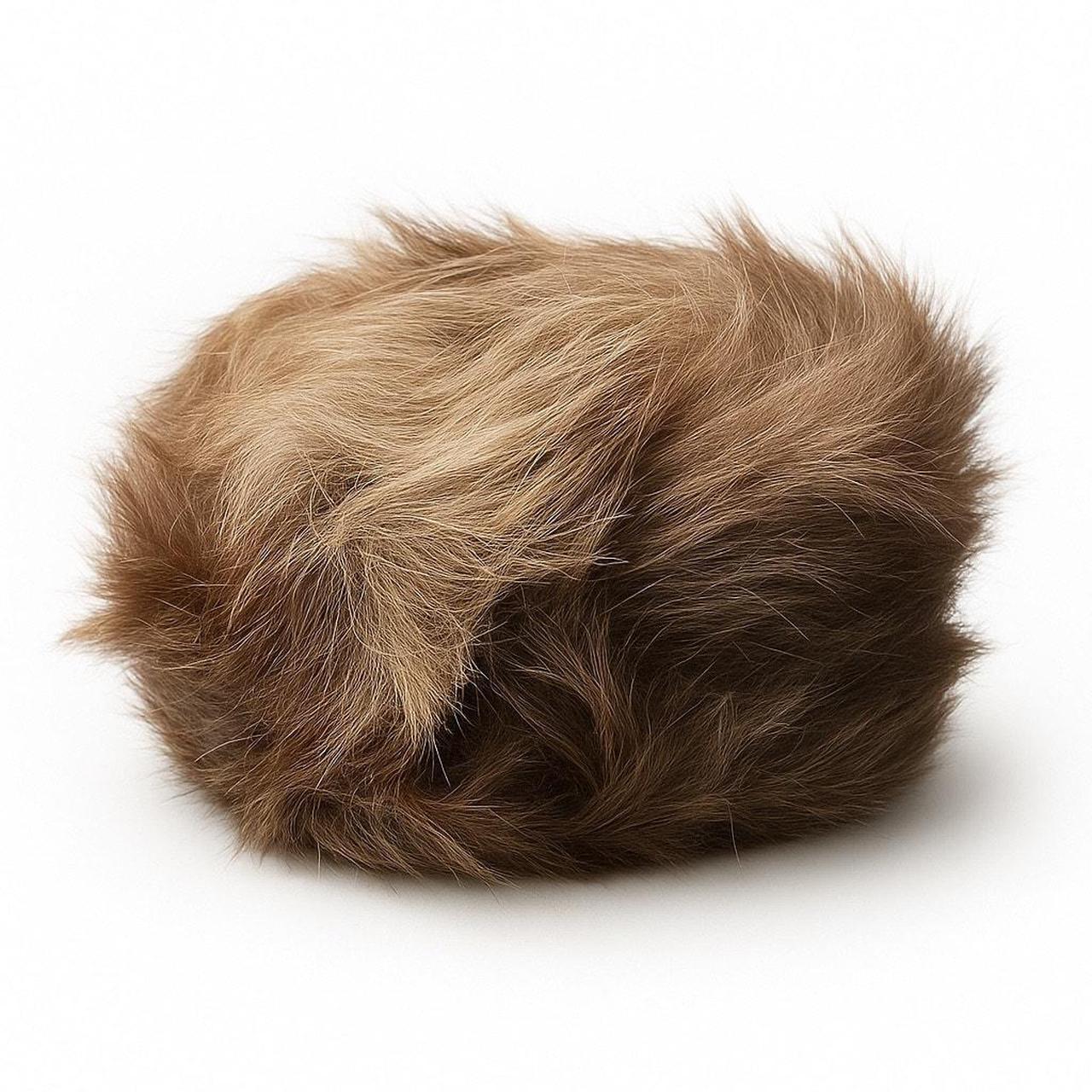 Vintage Red Fox Fur Hat w/ Quilted Liner –... | Depop