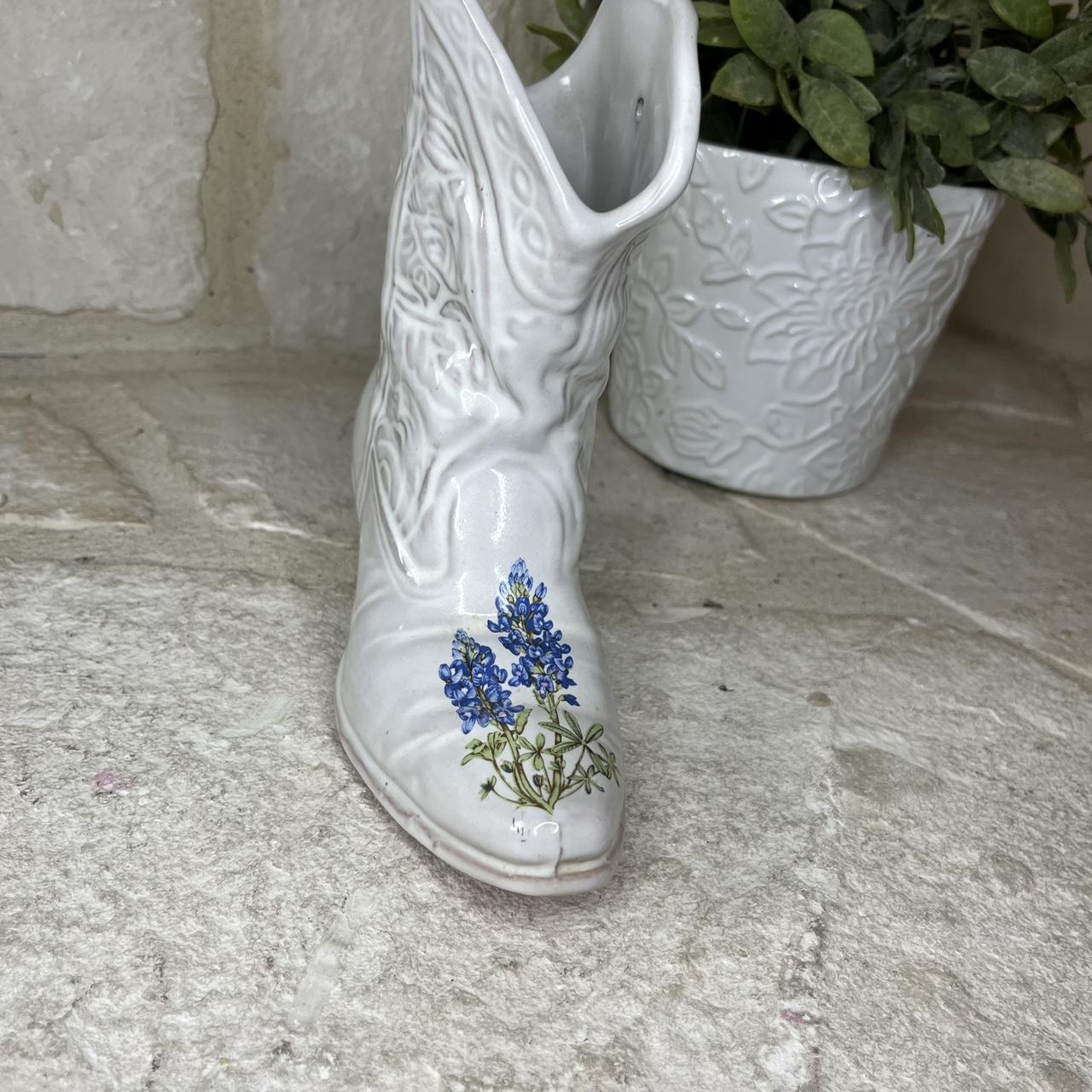 This Frankoma Pottery USA State of Texas Bluebonnets... | Depop