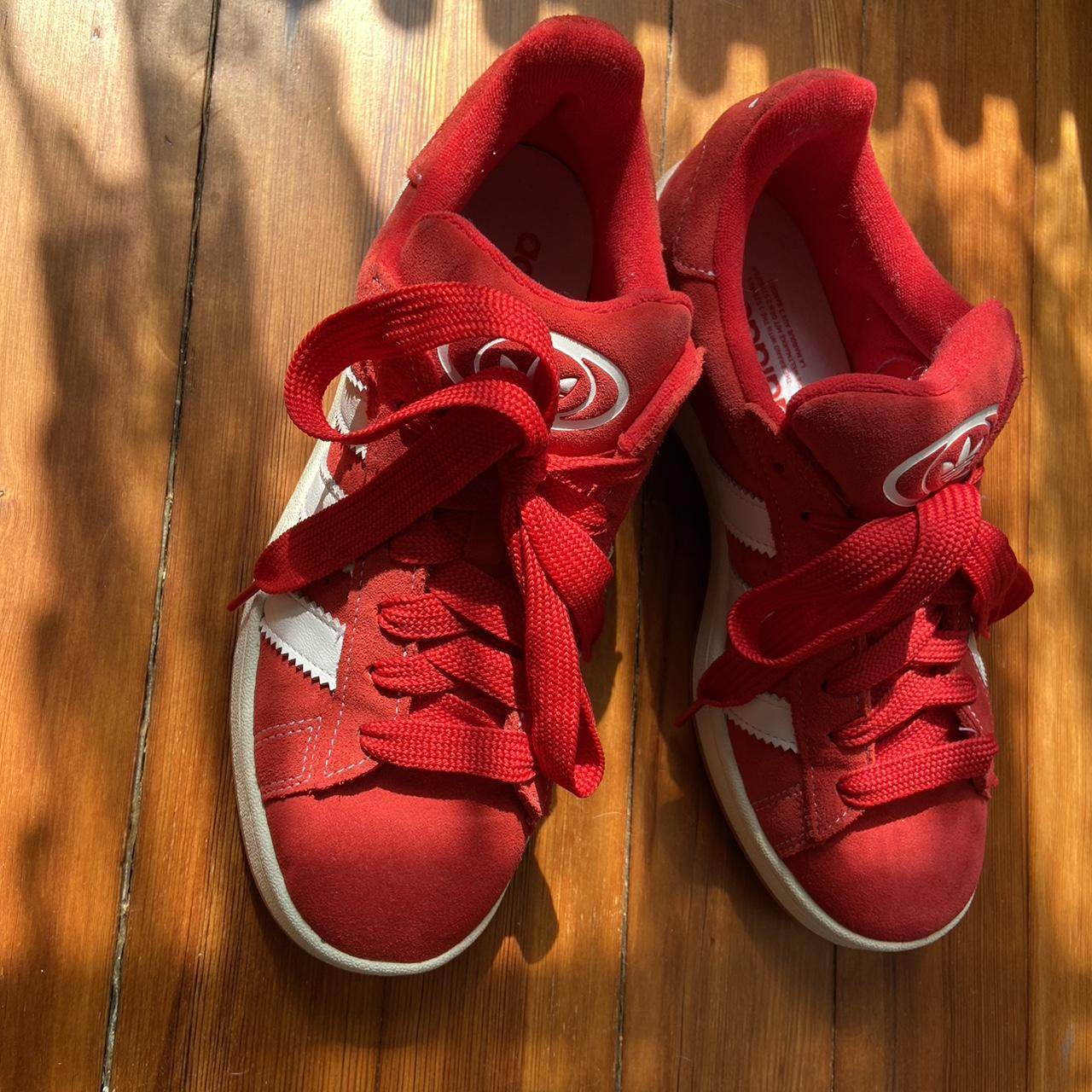 Adidas Men's Red Trainers | Depop