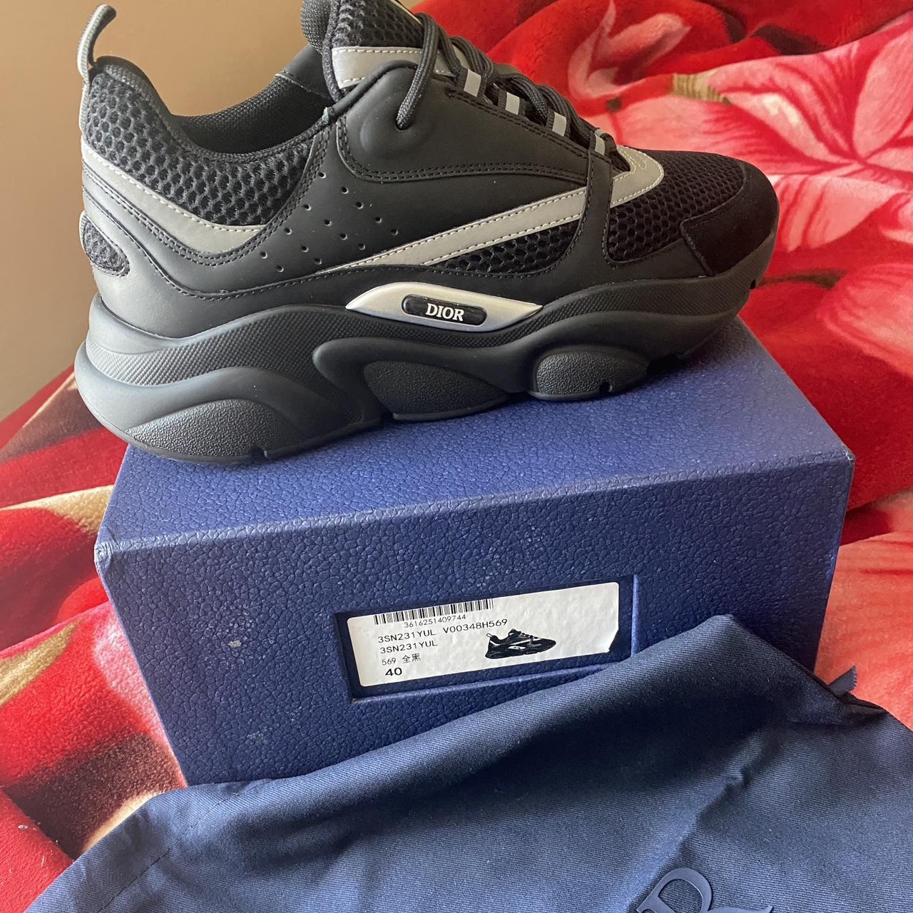 Dior b22 black with box and dior shopping bag Brand... - Depop