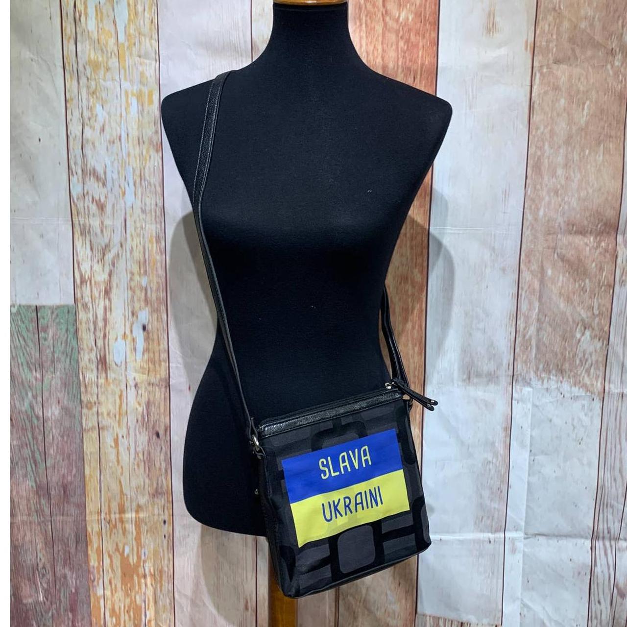 Upcycled Hand Printed Ukraine Flag Slava Ukraini... - Depop