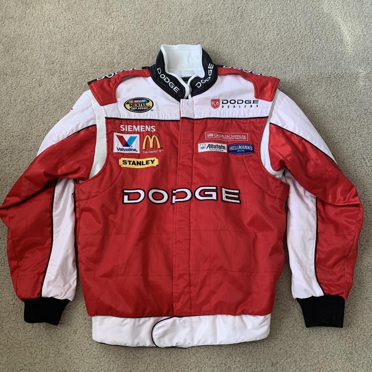 Dodge NASCAR racing jacket with embroidered logos... - Depop