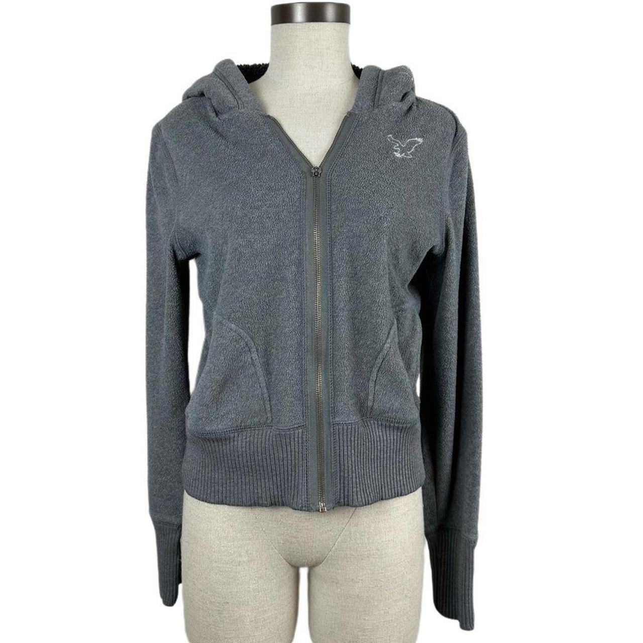 American Eagle Outfitters Women's Grey Hoodie | Depop
