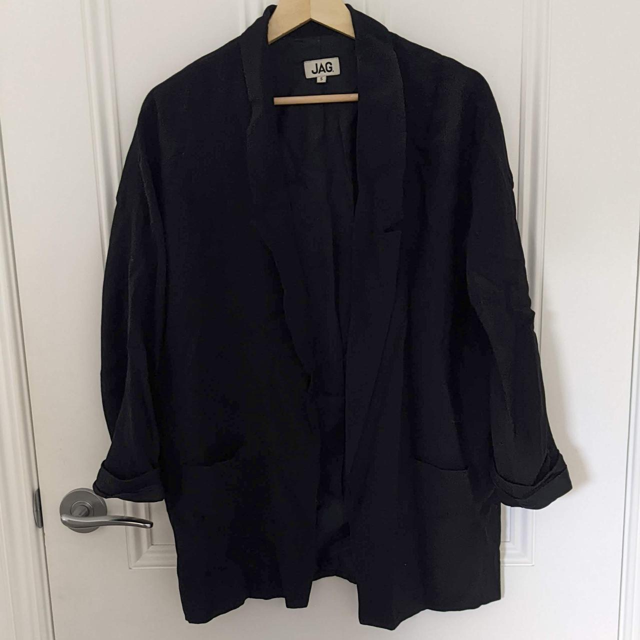 Vintage 90s JAG slouchy black blazer – Size S ... - Depop