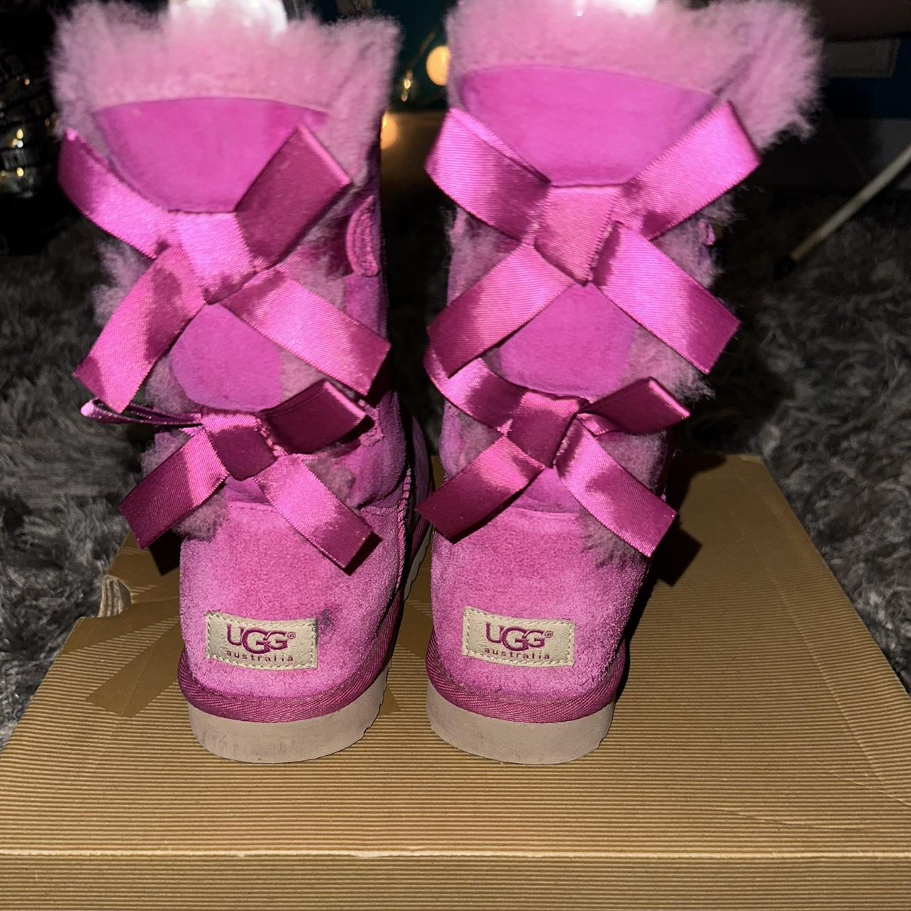 Pink Bailey Bow UGG boots #UGGboots pink, bow,... | Depop