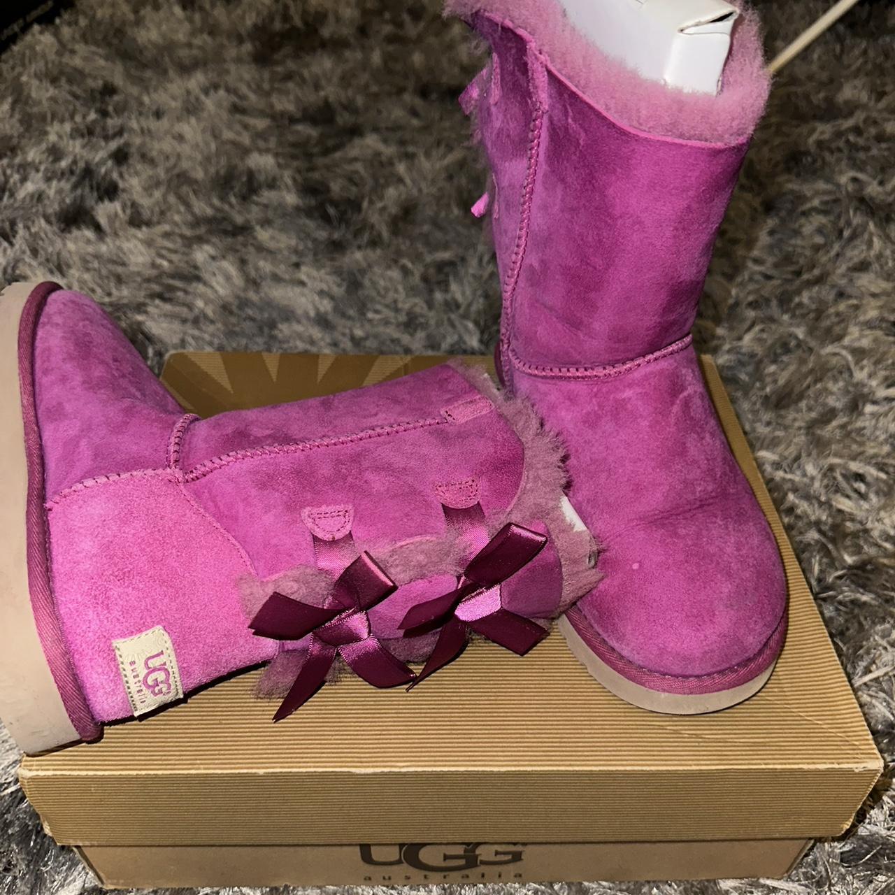 Pink Bailey Bow UGG boots #UGGboots pink, bow,... | Depop