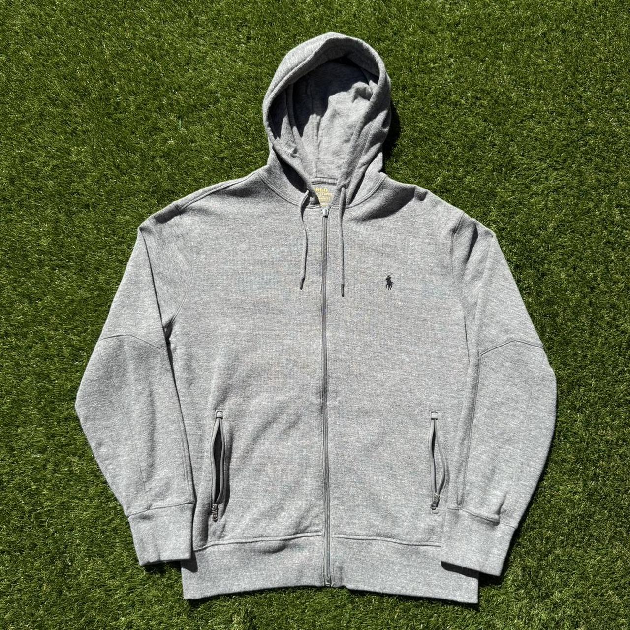 Polo Ralph Lauren Grey Hoodie Size: Large Condition:... - Depop