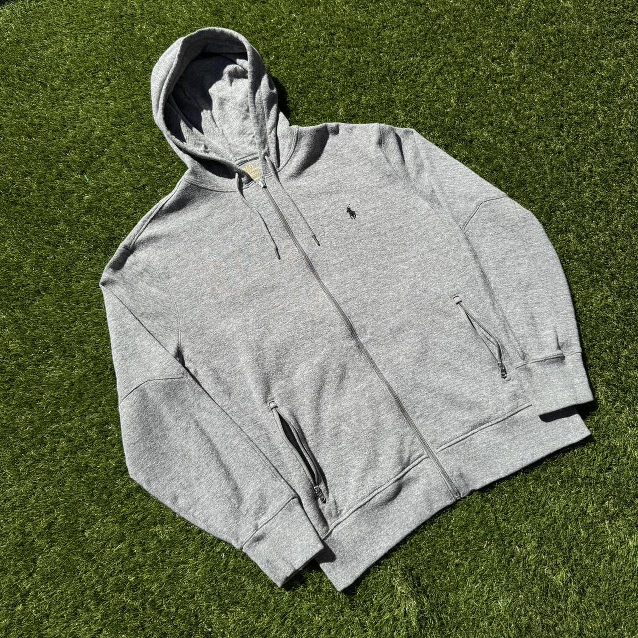 Polo Ralph Lauren Grey Hoodie Size: Large Condition:... - Depop