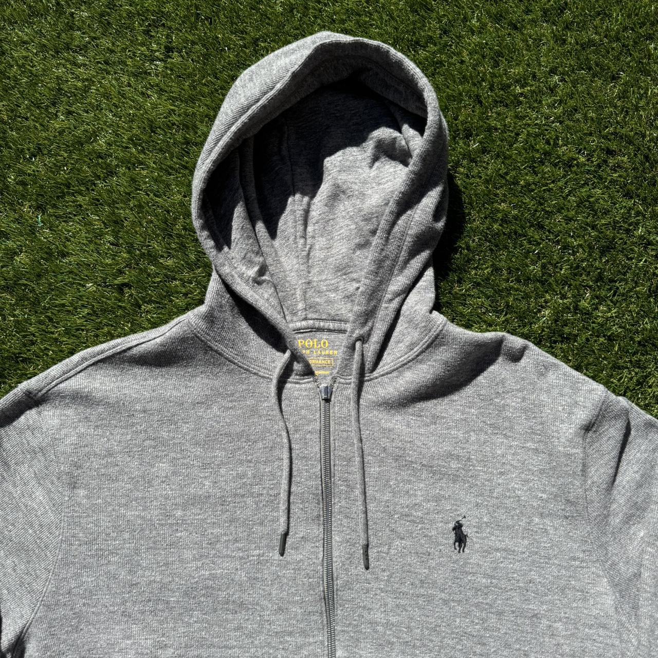 Polo Ralph Lauren Grey Hoodie Size: Large Condition:... - Depop