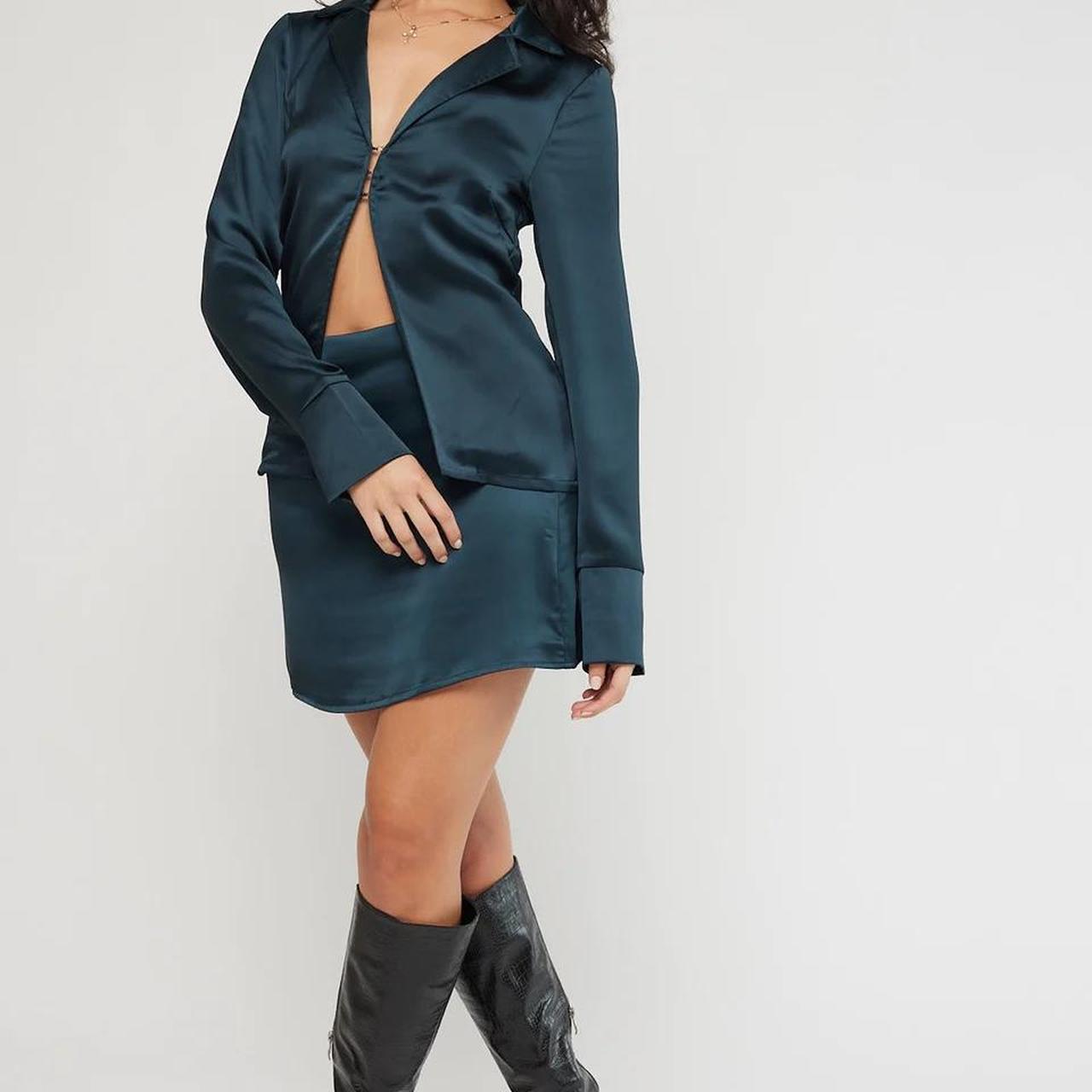 Perfect Stranger - Stella Satin Mini Skirt... - Depop