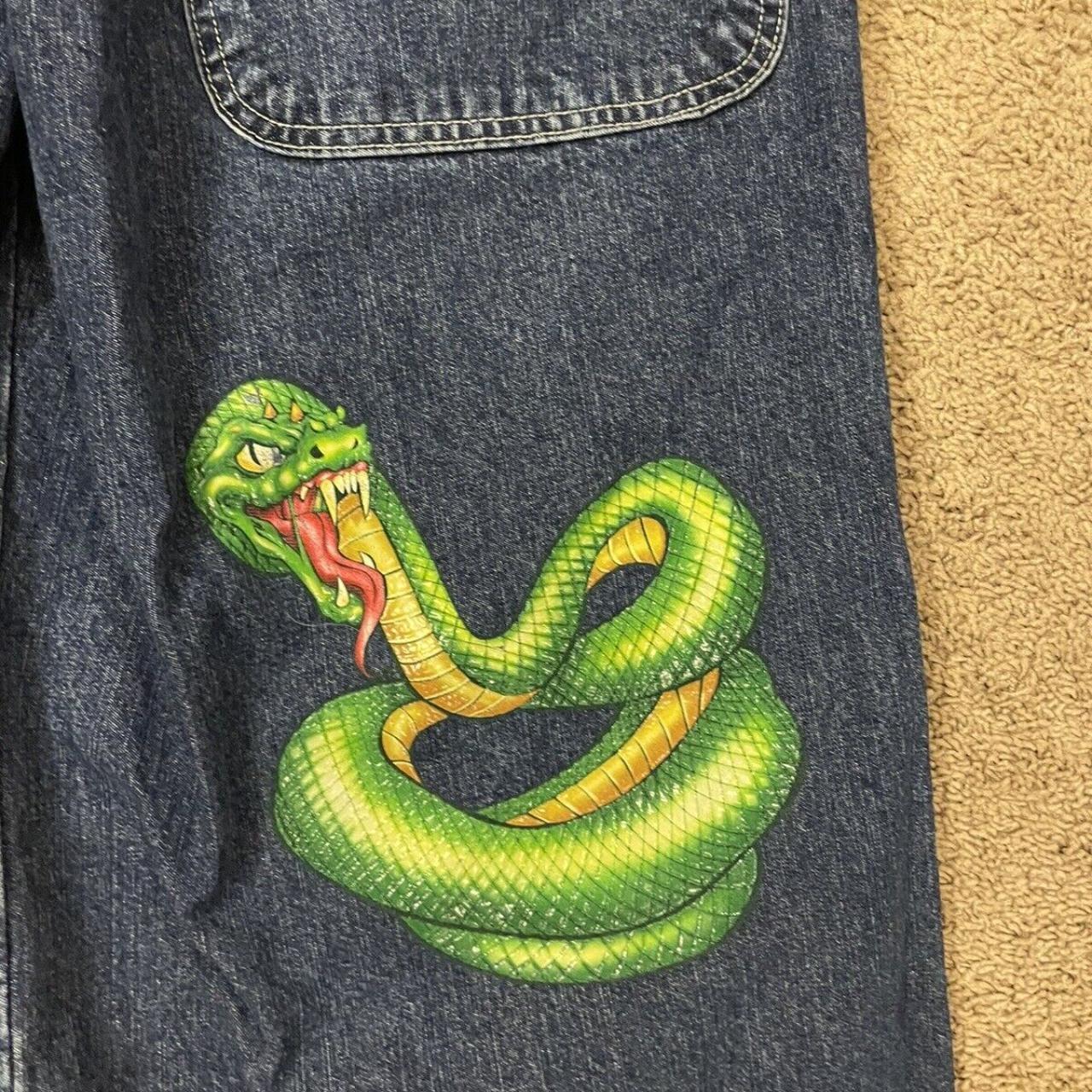 Vintage 90s y2k Jnco Jeans Rare Snake Tiki Head Graphic - Depop