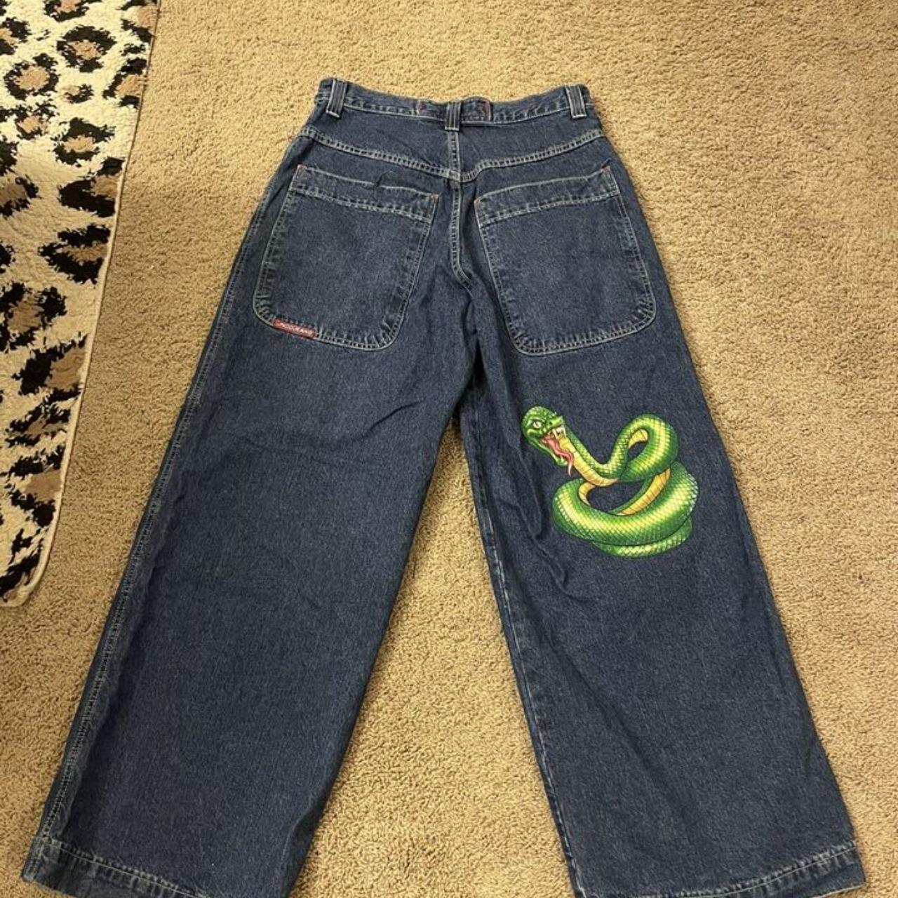 Vintage 90s y2k Jnco Jeans Rare Snake Tiki Head Graphic - Depop