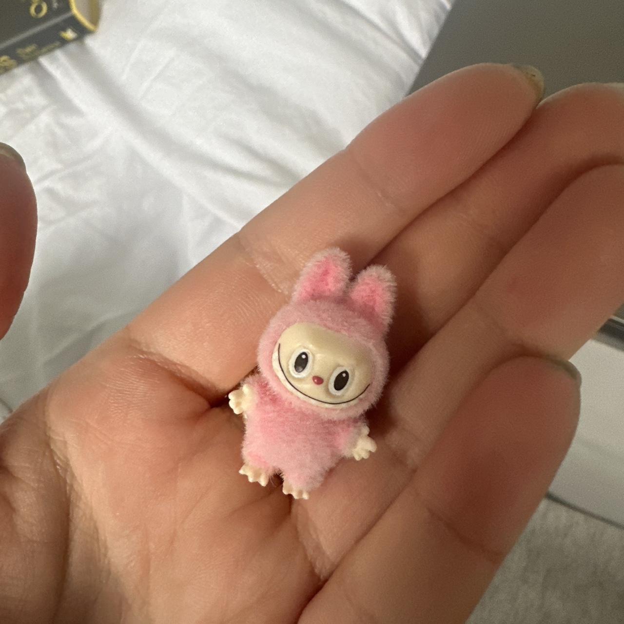 Labubu cute mini figures *random color* Flocked - Depop