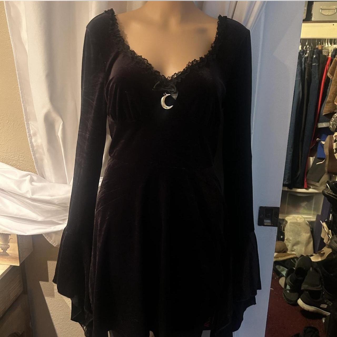Long black gothish dress from Romwe! Tags still on,... | Depop