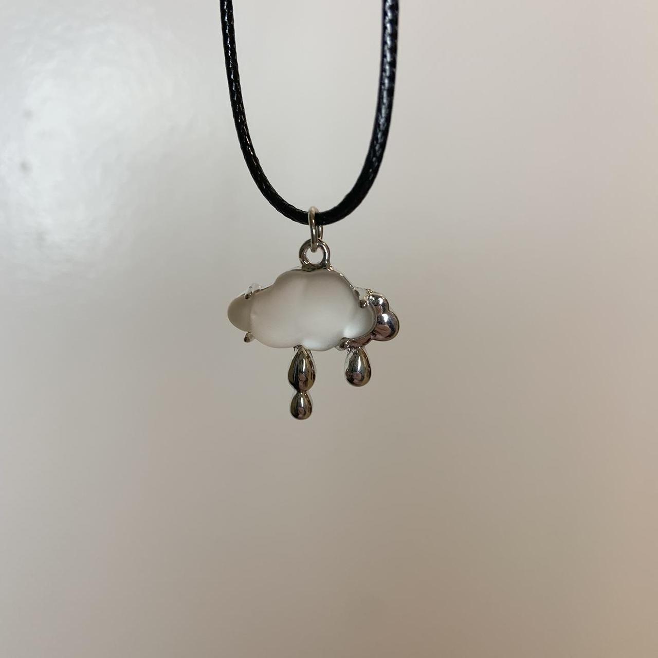 Super cute rain cloud charm necklace 🌧️ let me know... - Depop