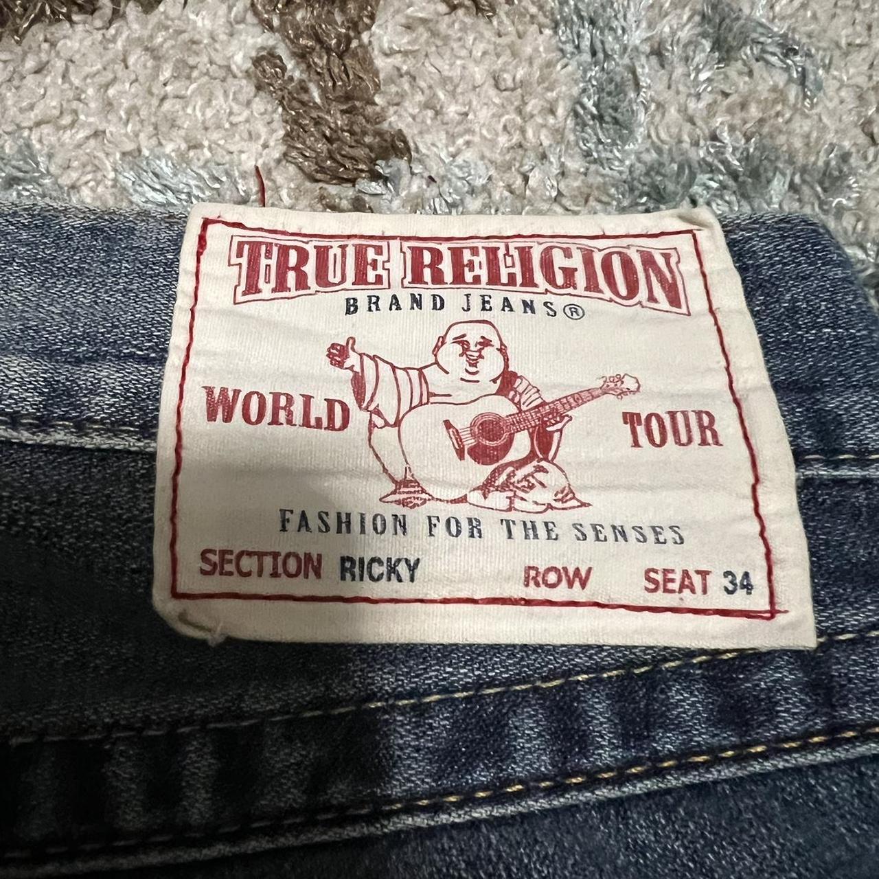 True Religion Mens Ricky Relaxed Straight Jeans Size... - Depop