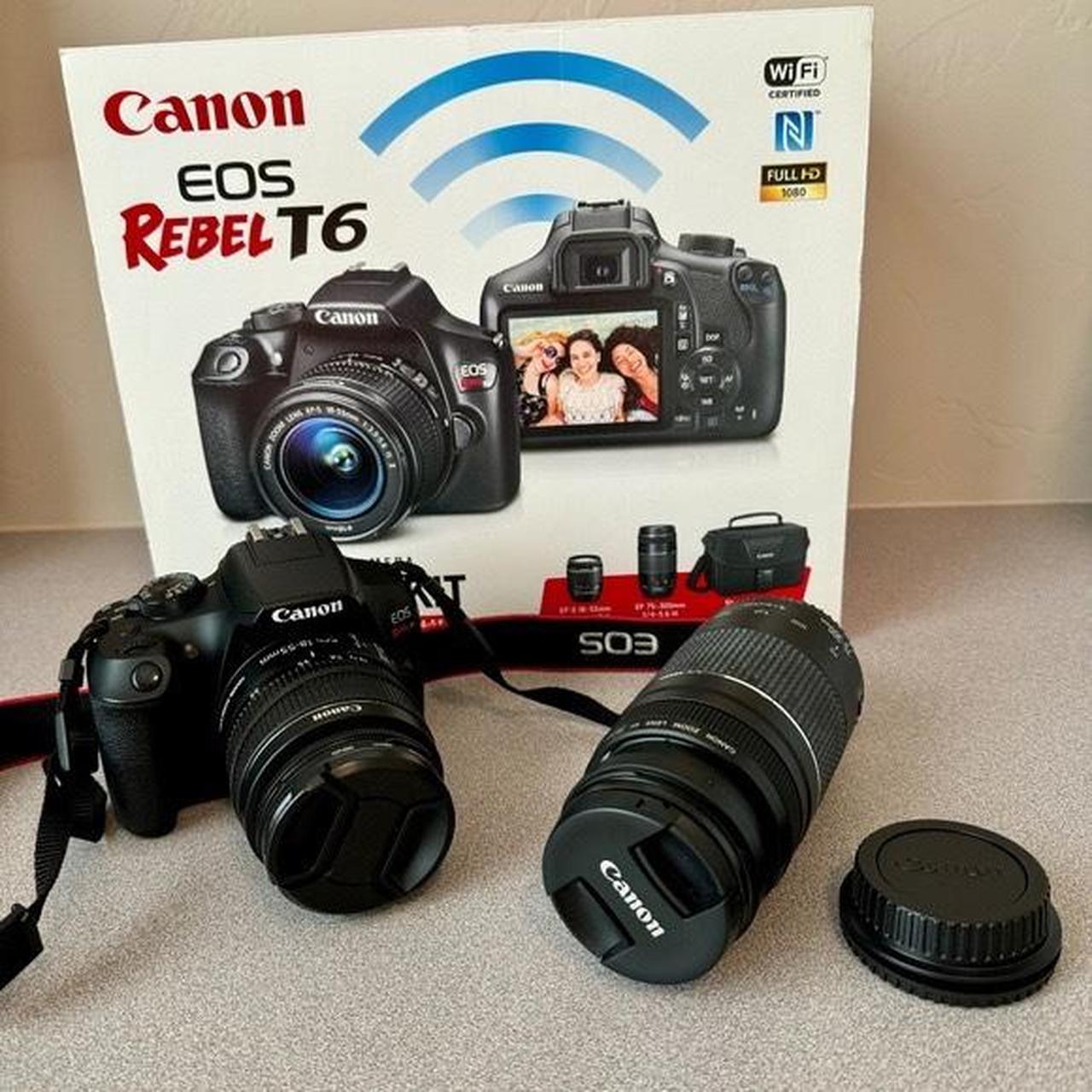 Canon EOS Rebel T6 DSLR Camera with 18-55mm lens,... - Depop