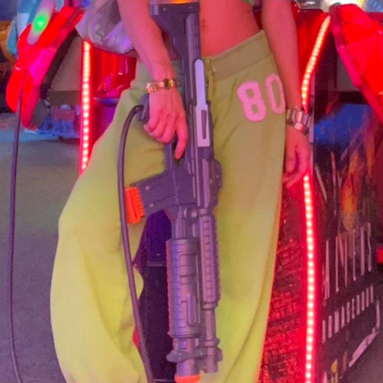 green low waisted capri sweats by Victoria's Secret... | Depop