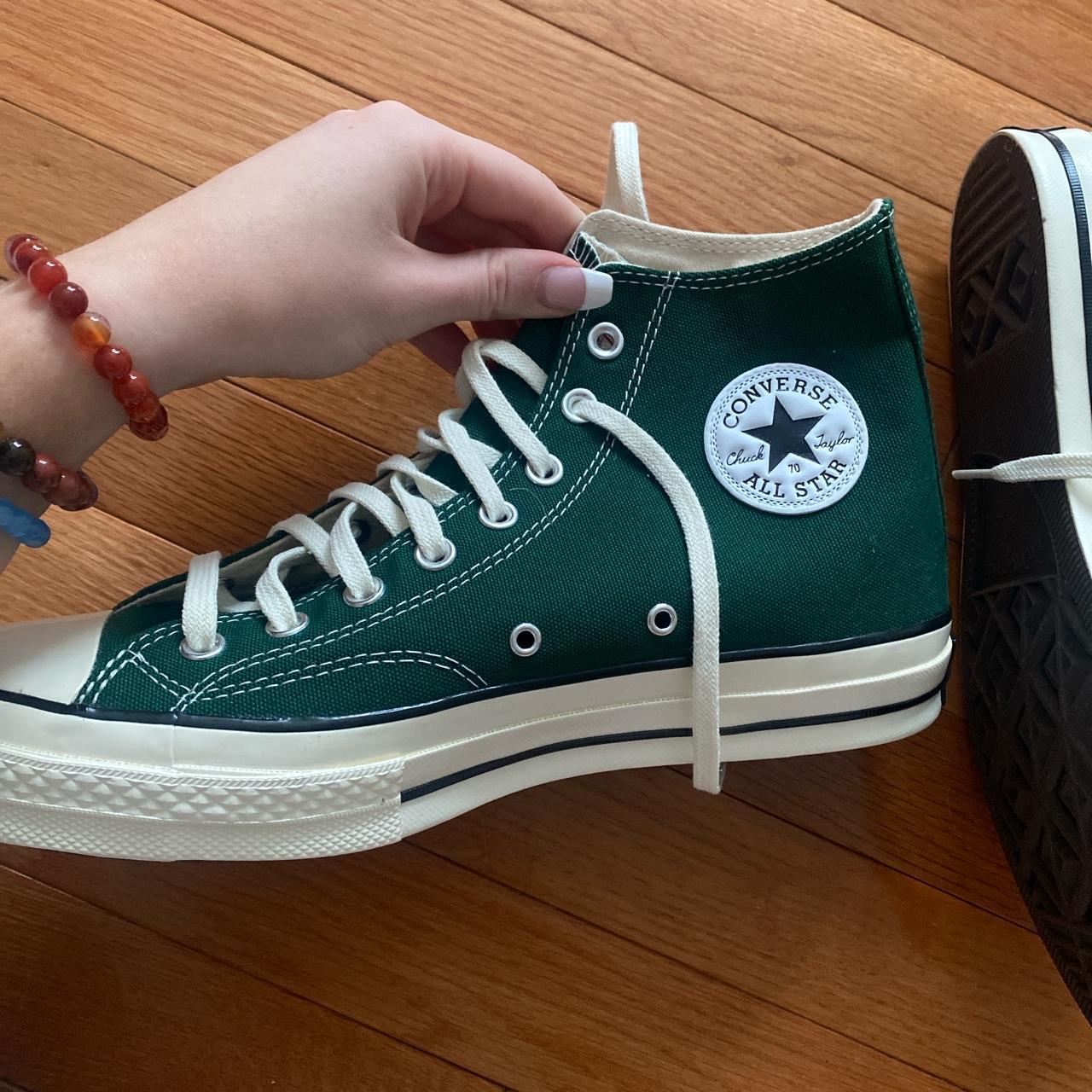 Rare Forest/Pine Green Converse Men’s 9/Women’s... - Depop