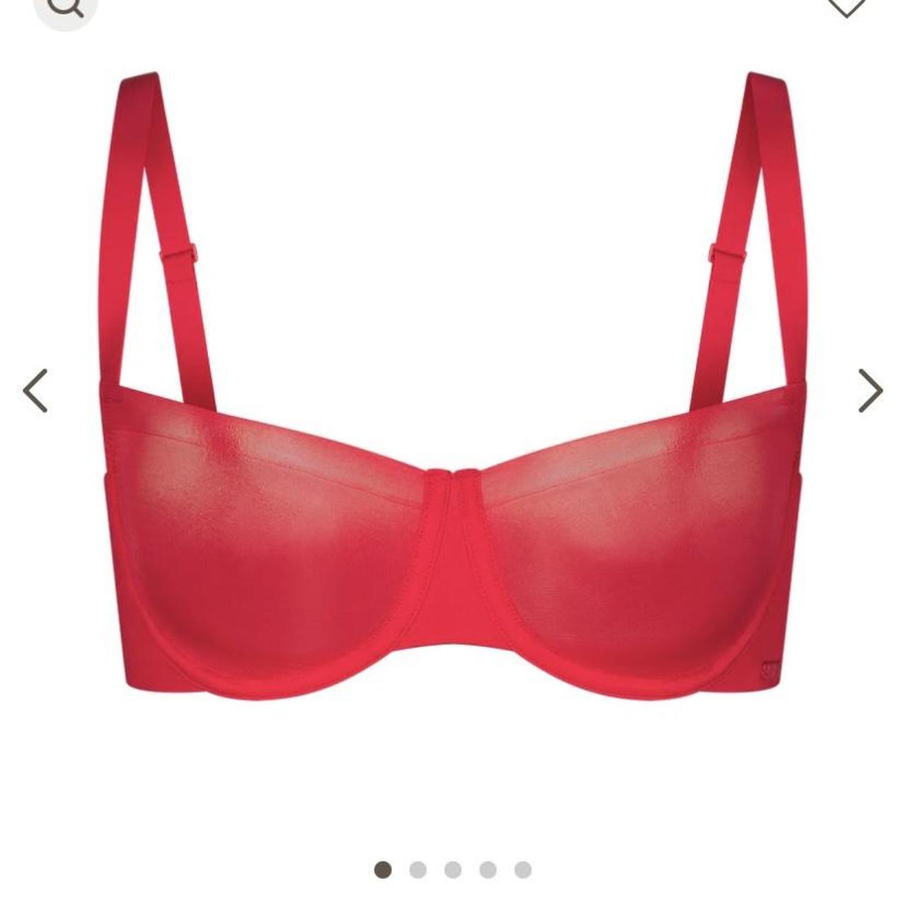 Skims Red Unlined Balconette Bra” So Comfy Only Depop