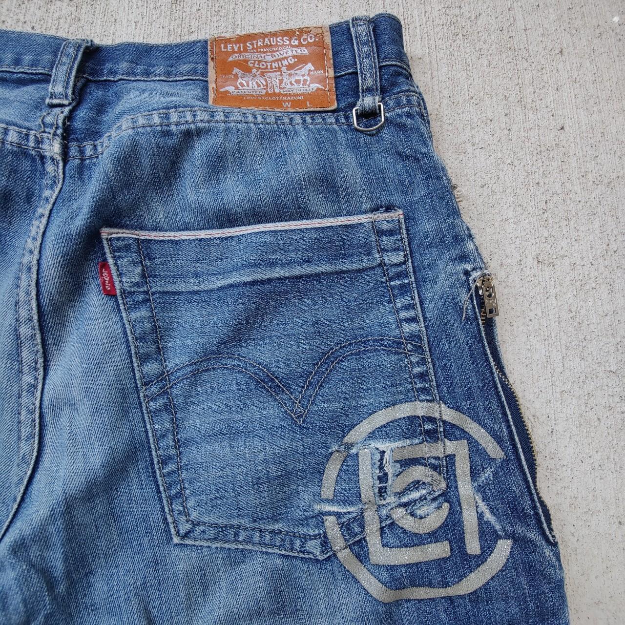 Japanese designer 'Clot X Kazuki X Levi's' raw denim... - Depop