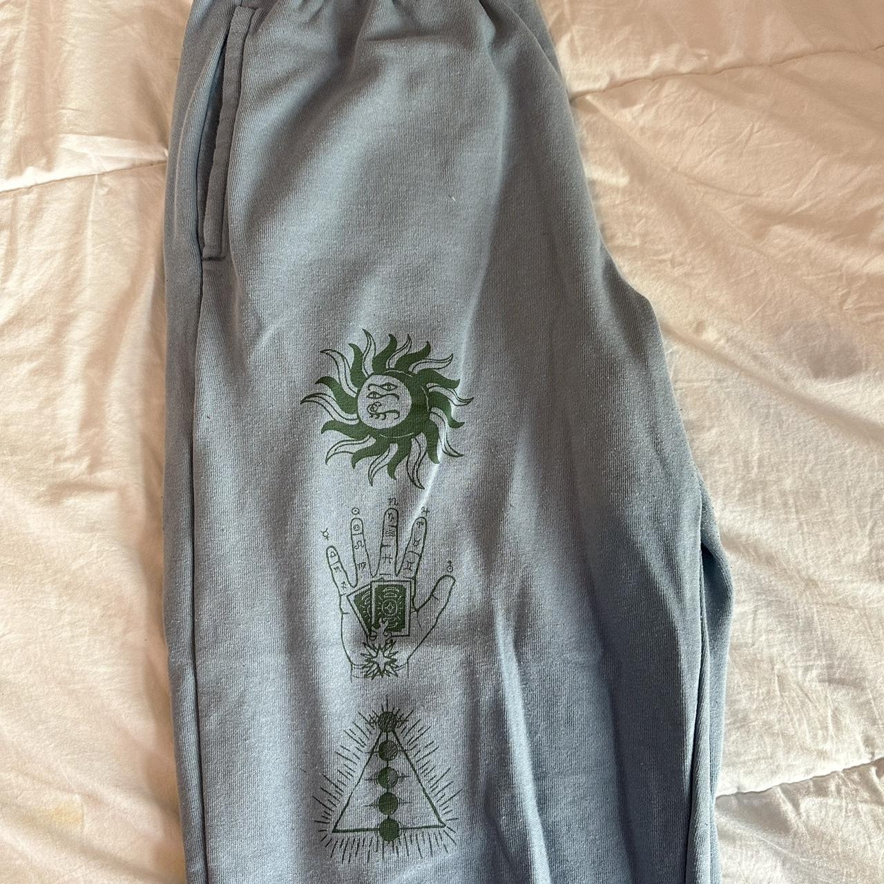 Light Blue Earthbound Sweatpants Size: Medium - Depop