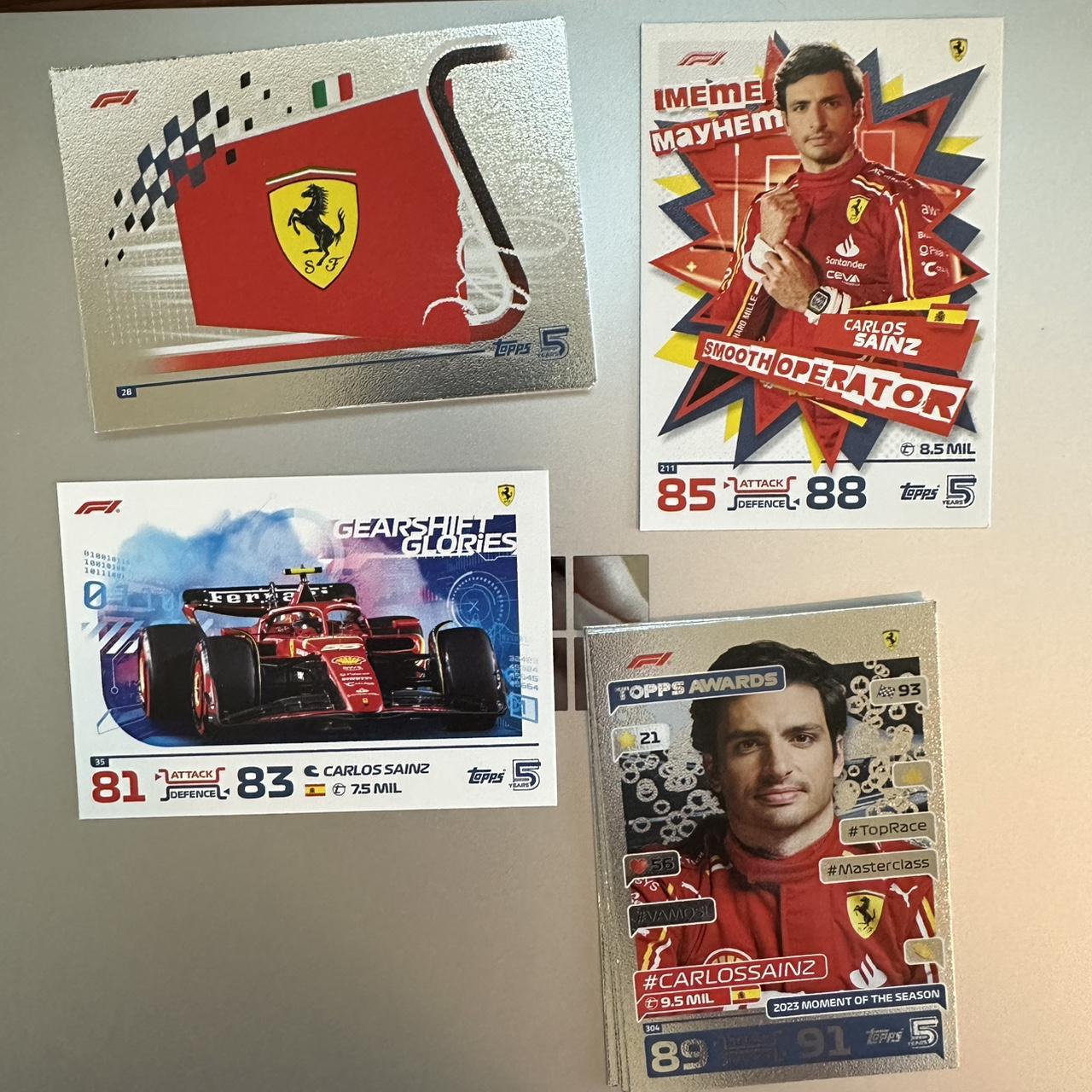 Scuderia Ferrari F1 Team Trading Cards Carlos... | Depop