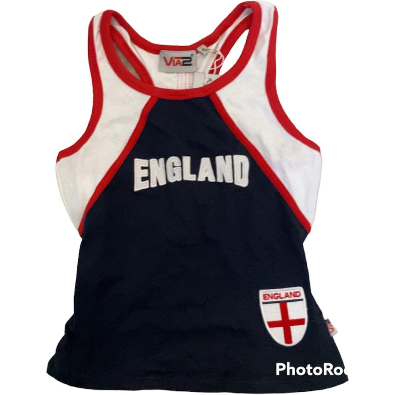 England graphic vest top Size small but is stretchy... - Depop