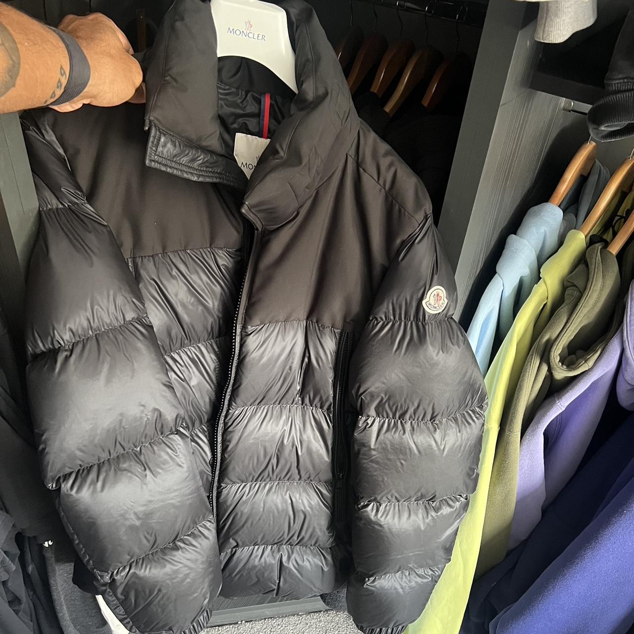Moncler Coat - Black Size XXL (Moncler Size... - Depop