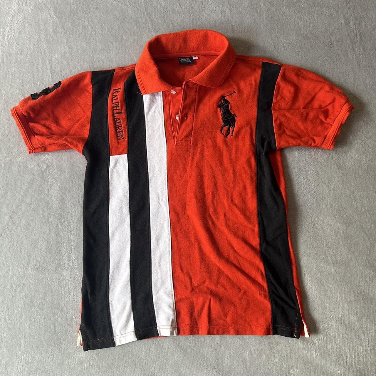 orange ralph lauren polo - M - Depop