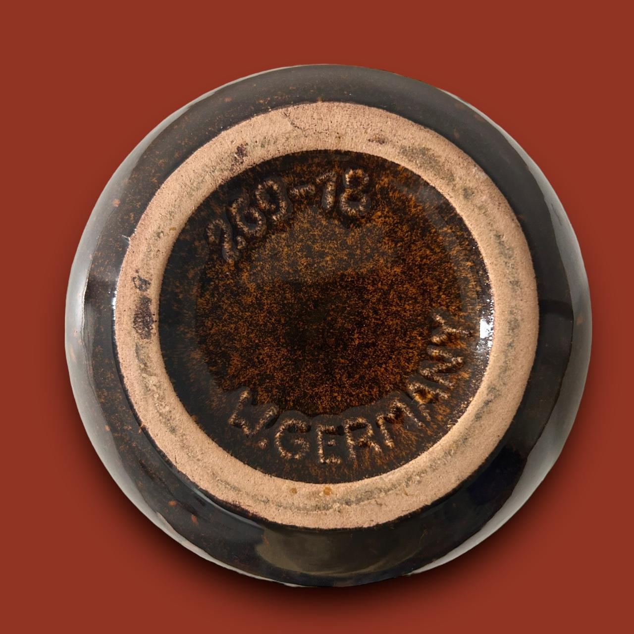 Vintage 1960s West German Drip Brown Vase Charming... - Depop