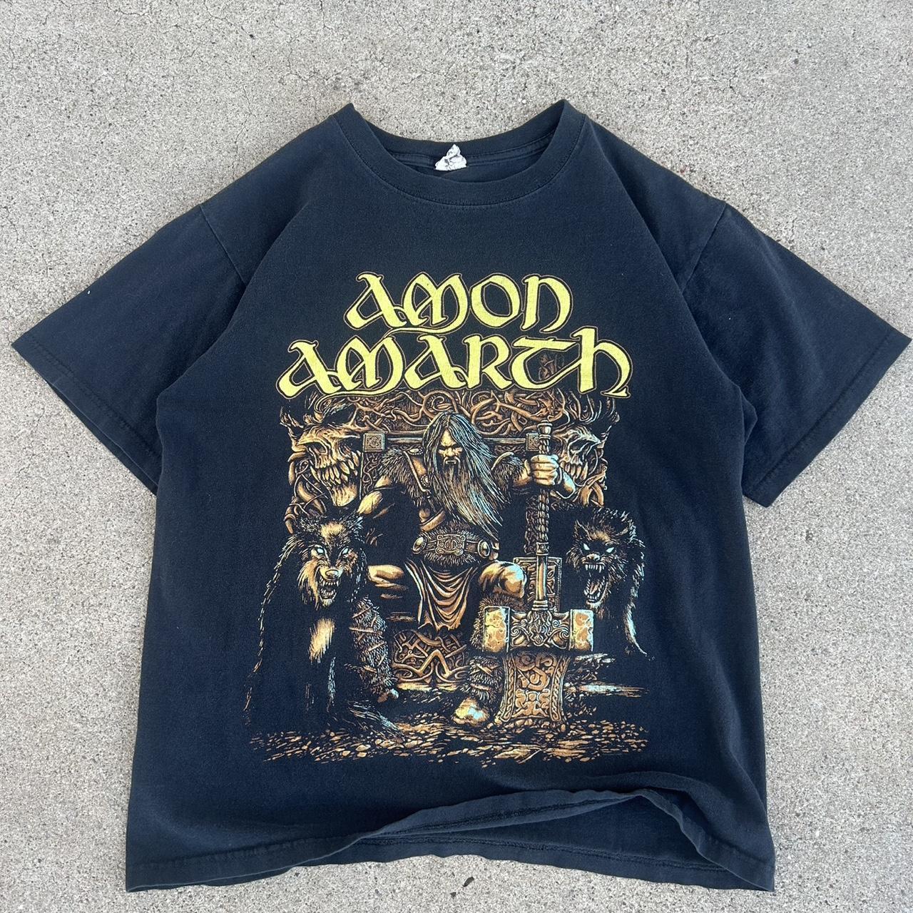 Early 2000’s Amon amarth Thor shirt with crazy... | Depop