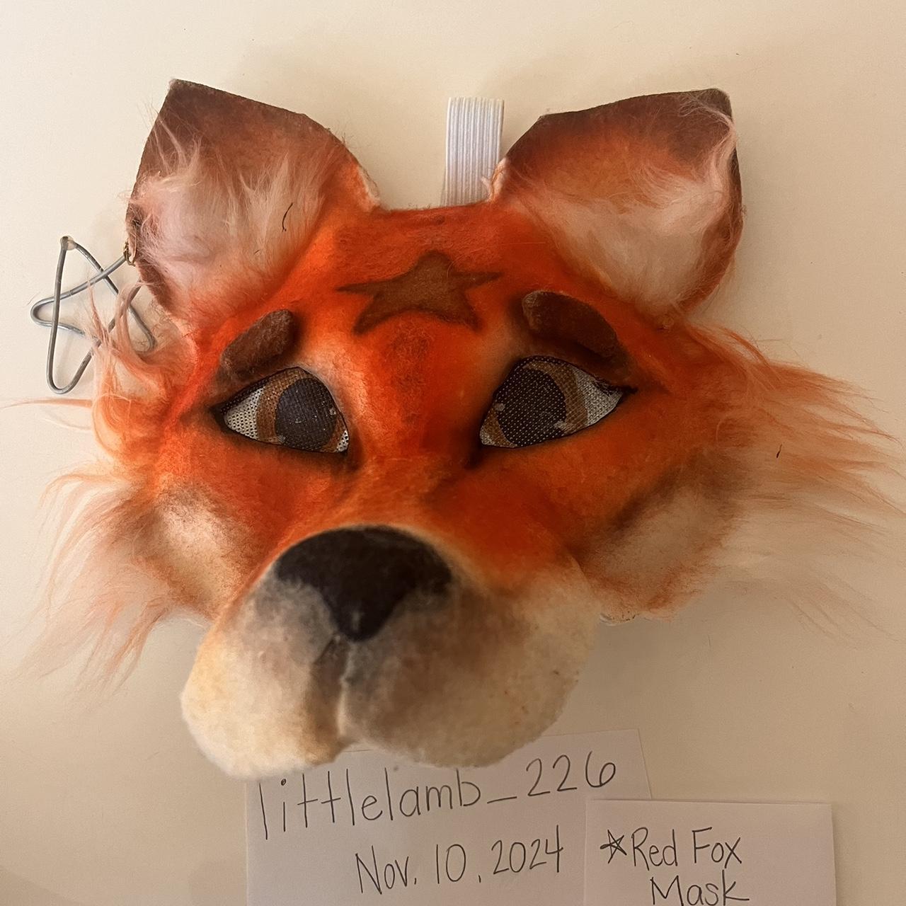 ‼️ HIGH QUALITY BEAUTIFULLY HANDCRAFTED RED FOX MASK... - Depop