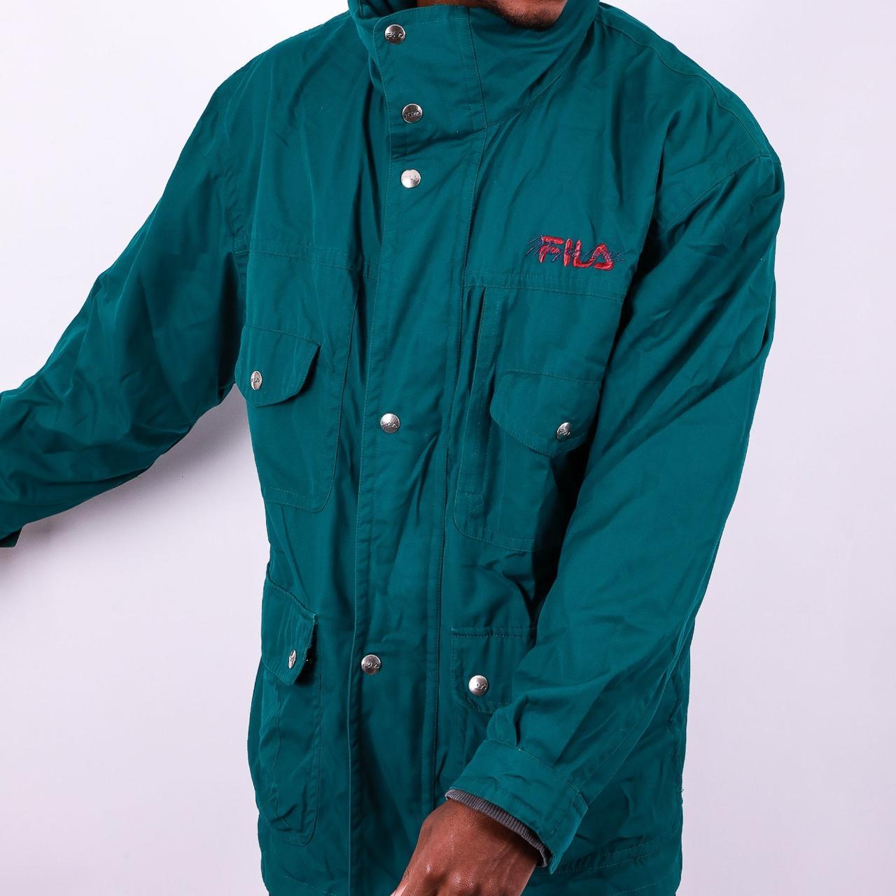 Vintage Fila Jacket in Green Size on Label - XXL•... - Depop