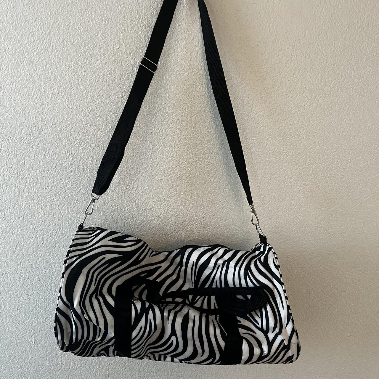 Medium Size Zebra Print Duffle Bag Waterproof... - Depop