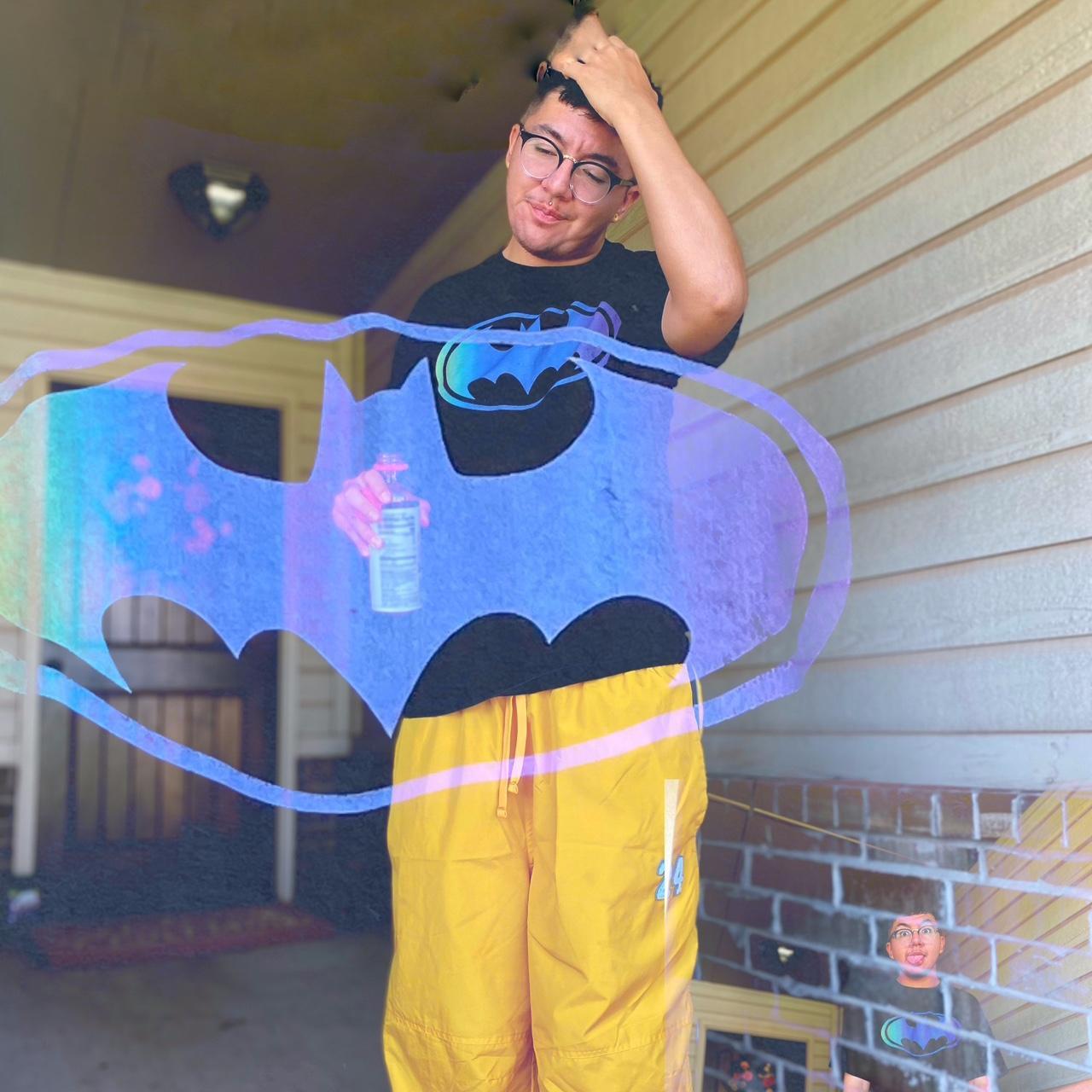 Vtg 90s early 2000s Multicolor Batman Logo Licensed... - Depop