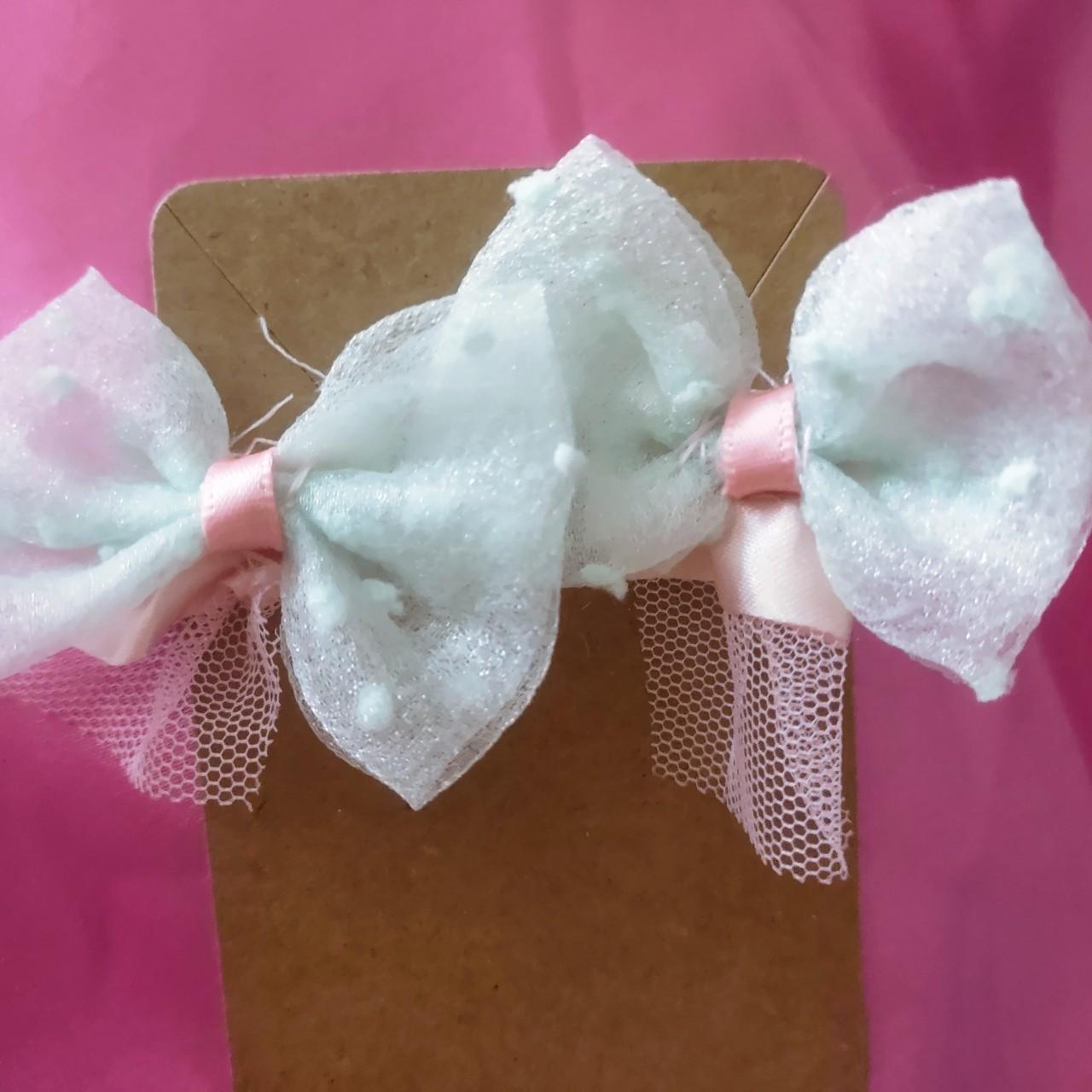 Handmade bow earrings cute kawaii adorable. Cute... - Depop