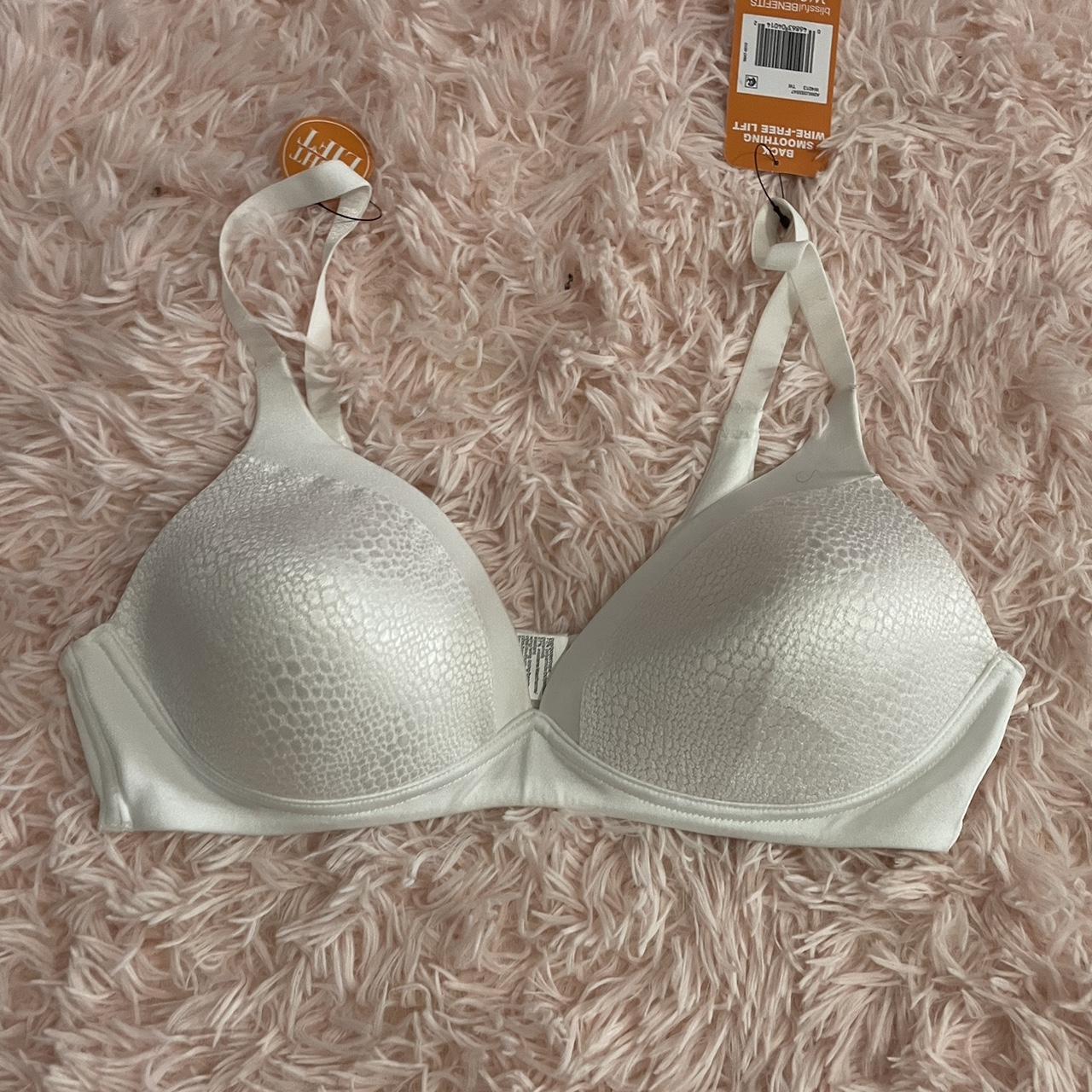never worn white snake skin bra - Depop
